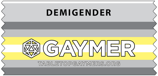 Demigender Pride Flag Badge Ribbon – Tabletop Gaymers