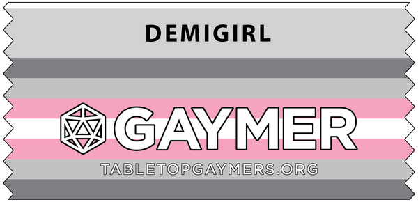 Demigirl Pride Flag Badge Ribbon – Tabletop Gaymers