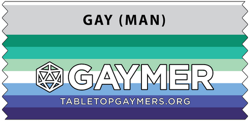 Gay (Man) Pride Flag Badge Ribbon – Tabletop Gaymers
